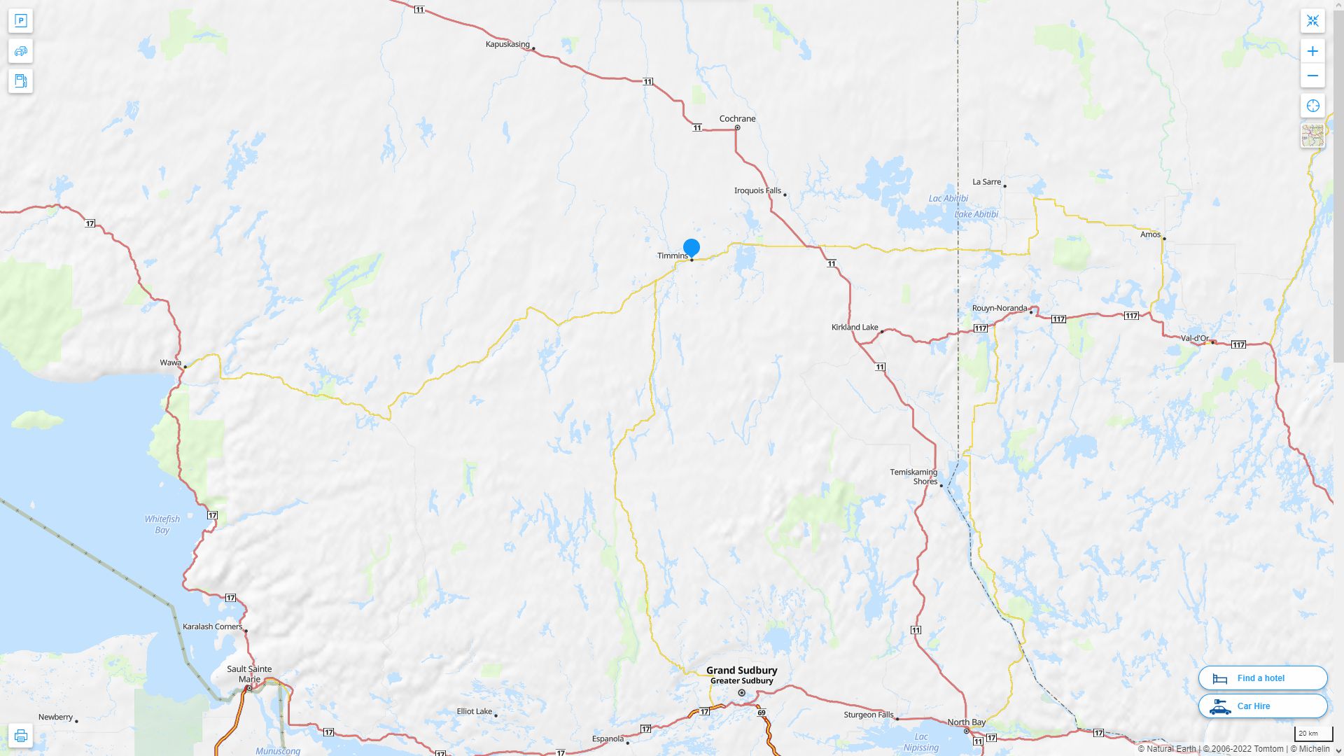 Timmins Map - Canada