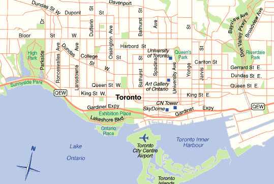 Toronto Map and Toronto Satellite Images