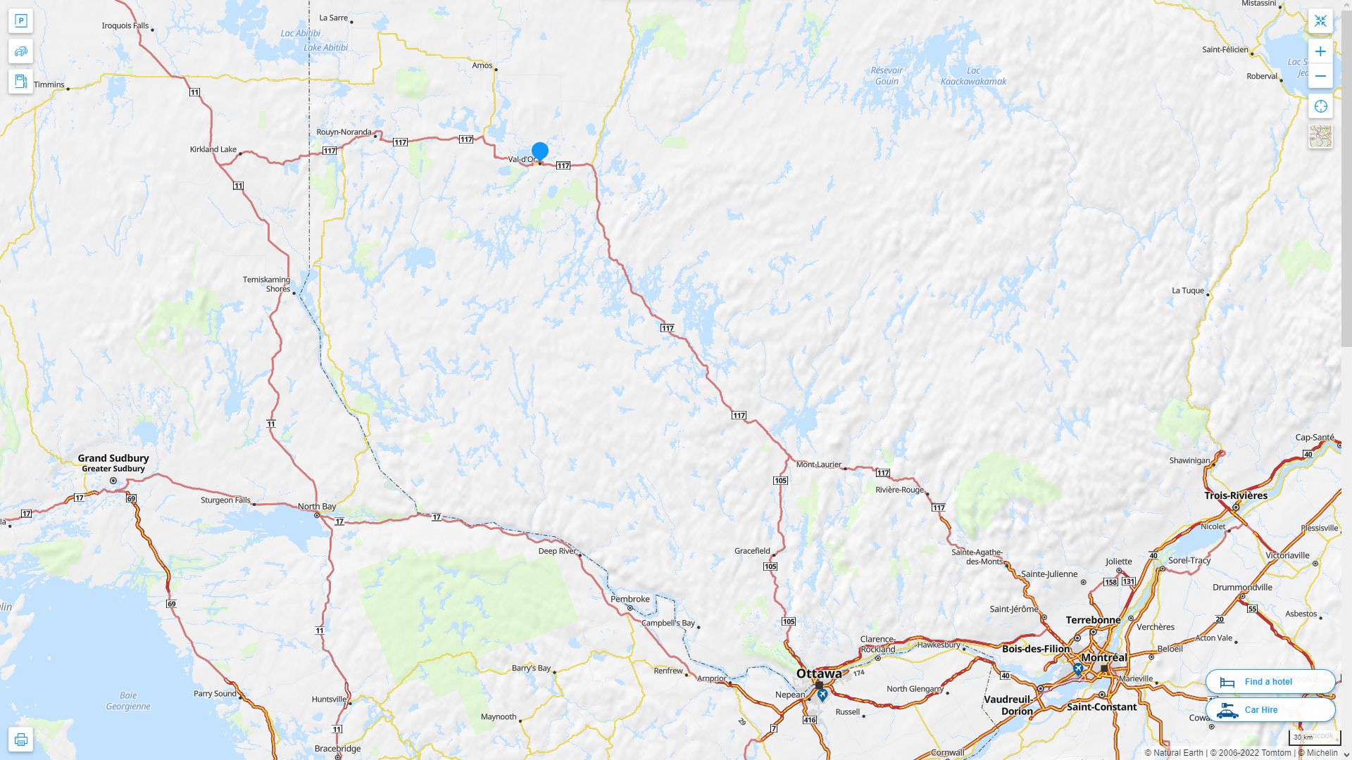 Val d'Or Map - Canada