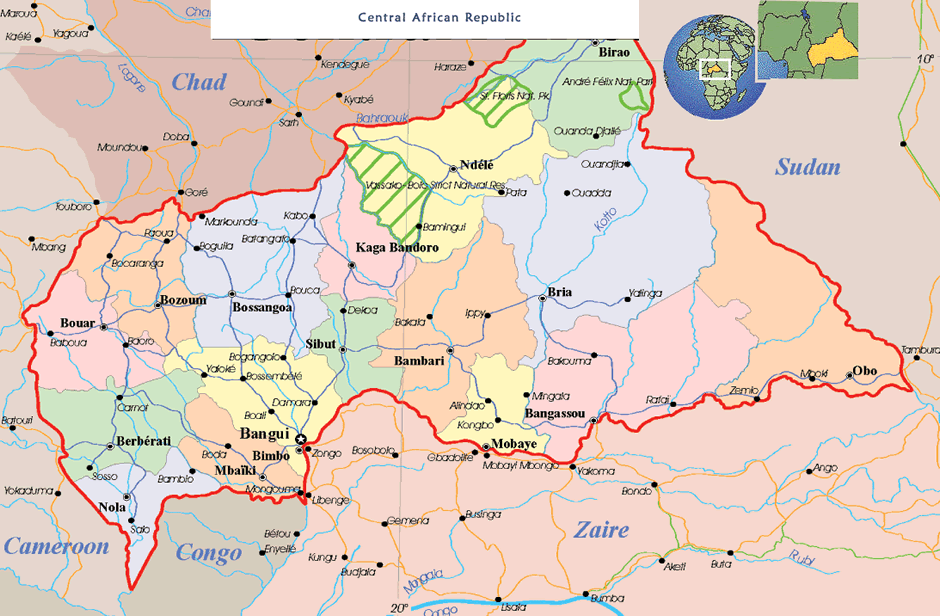 Bangui Map and Bangui Satellite Images
