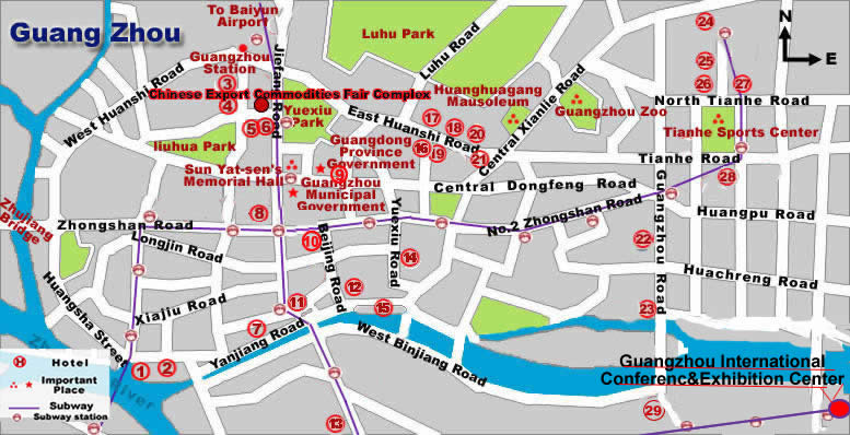Guangzhou Map and Guangzhou Satellite Images
