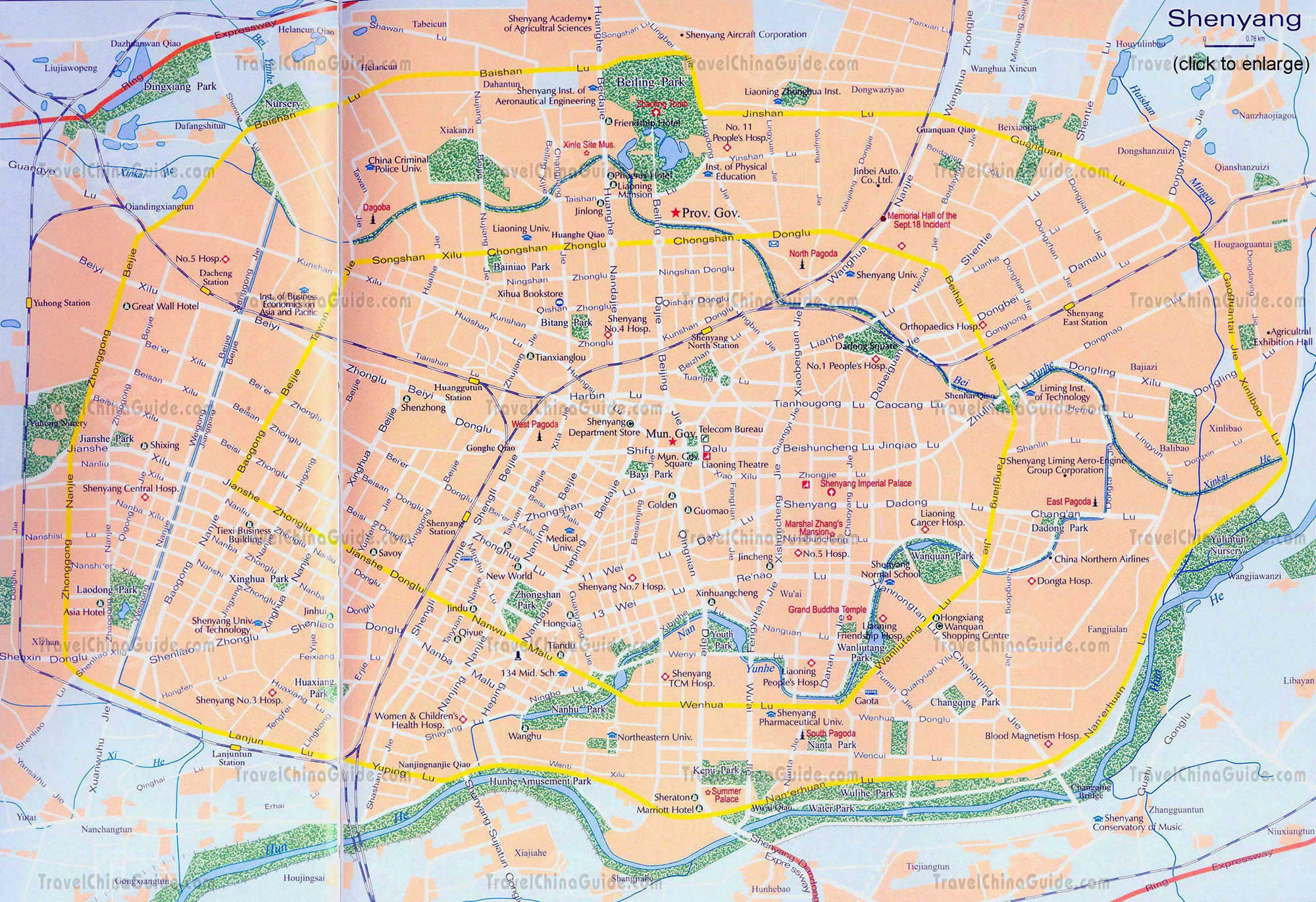 Shenyang Map and Shenyang Satellite Images
