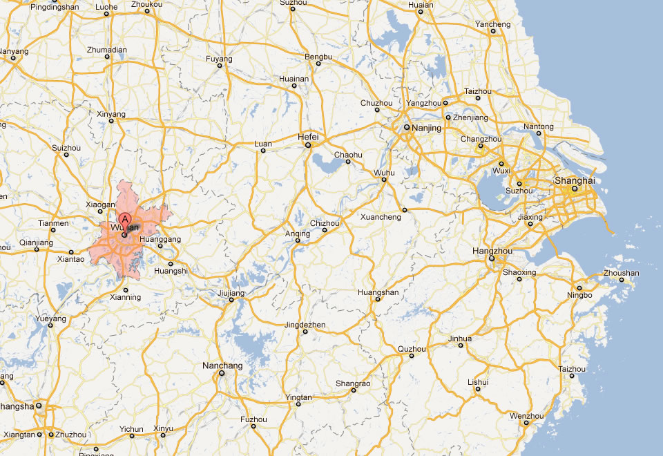 Wuhan Map and Wuhan Satellite Images