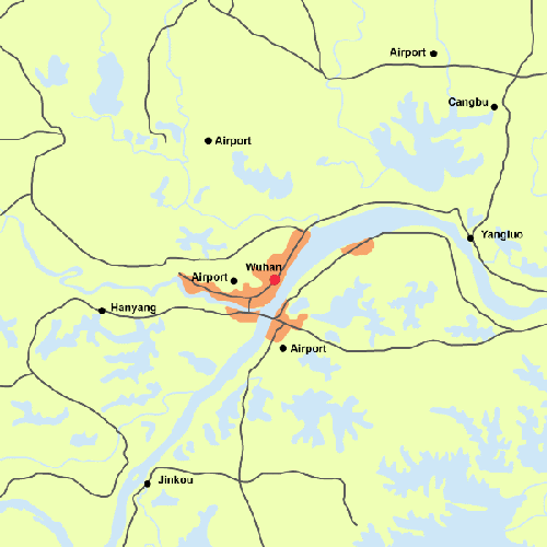 Wuhan Map and Wuhan Satellite Images