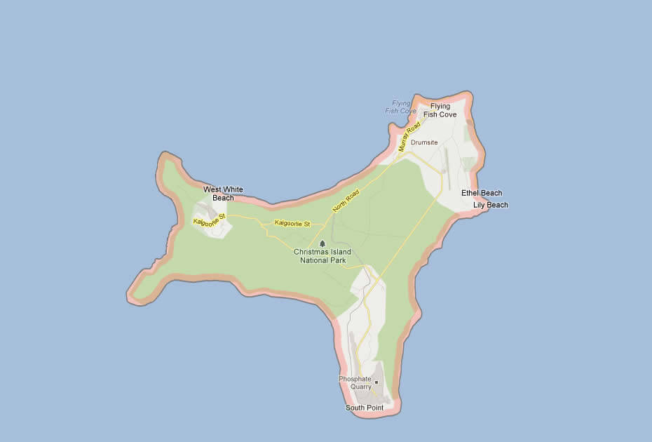 Christmas Island Map - Christmas Island