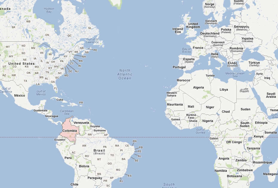 Colombia Map and Colombia Satellite Images