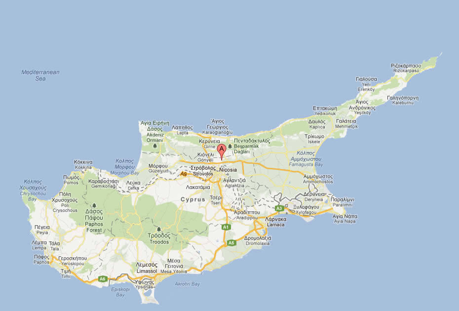 Cyprus Map - Cyprus