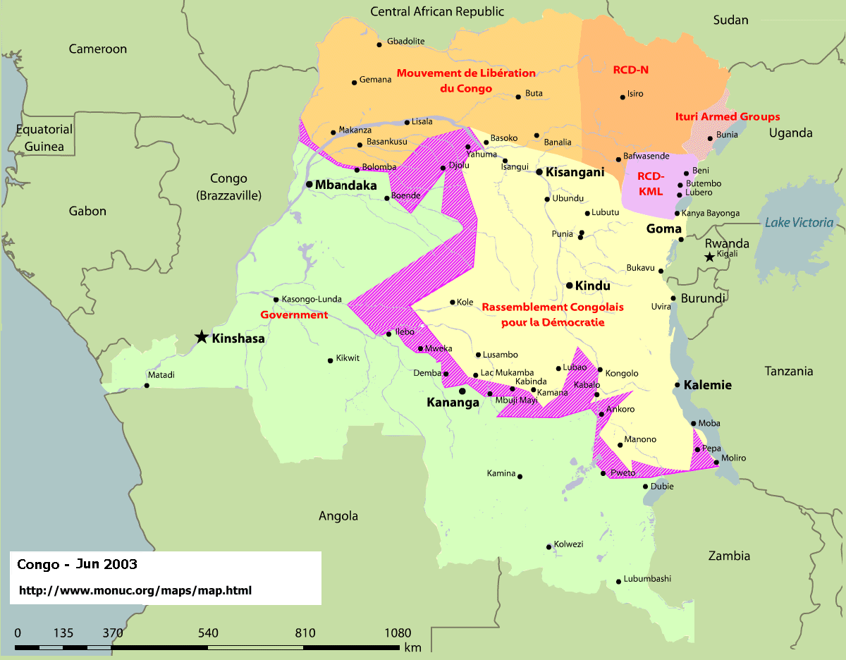 Kinshasa Map - Democratic Republic Congo