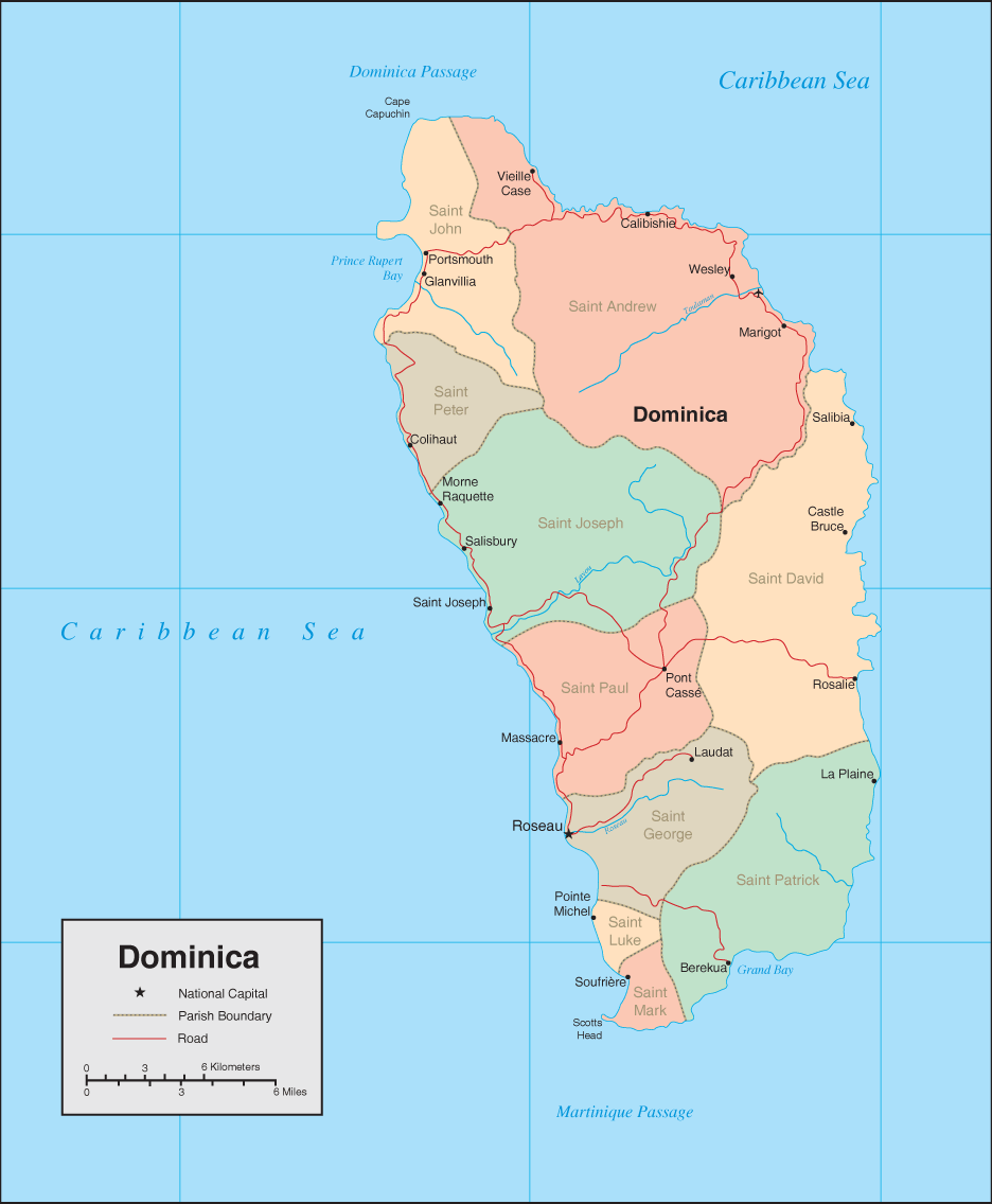 Dominica Map - Dominica