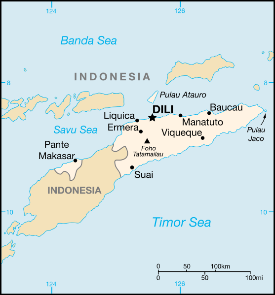 East Timor Map and East Timor Satellite Images