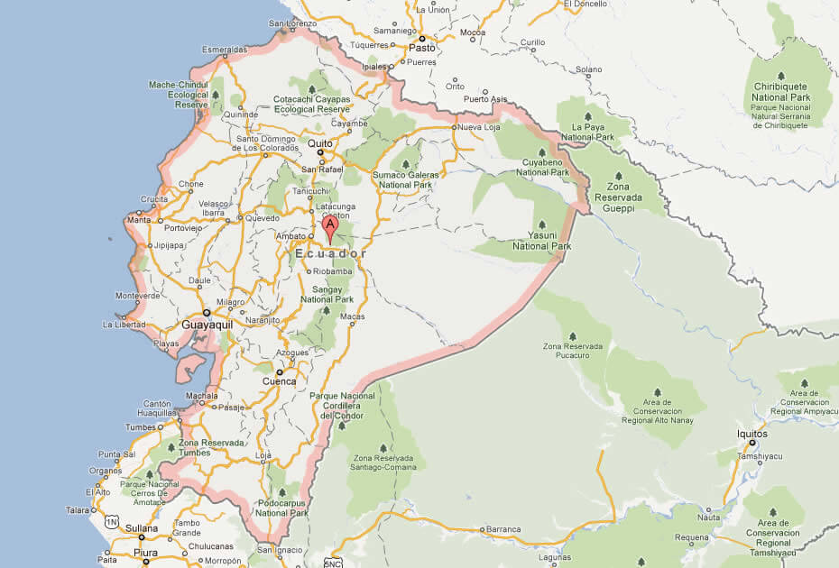 Ecuador Map and Ecuador Satellite Images