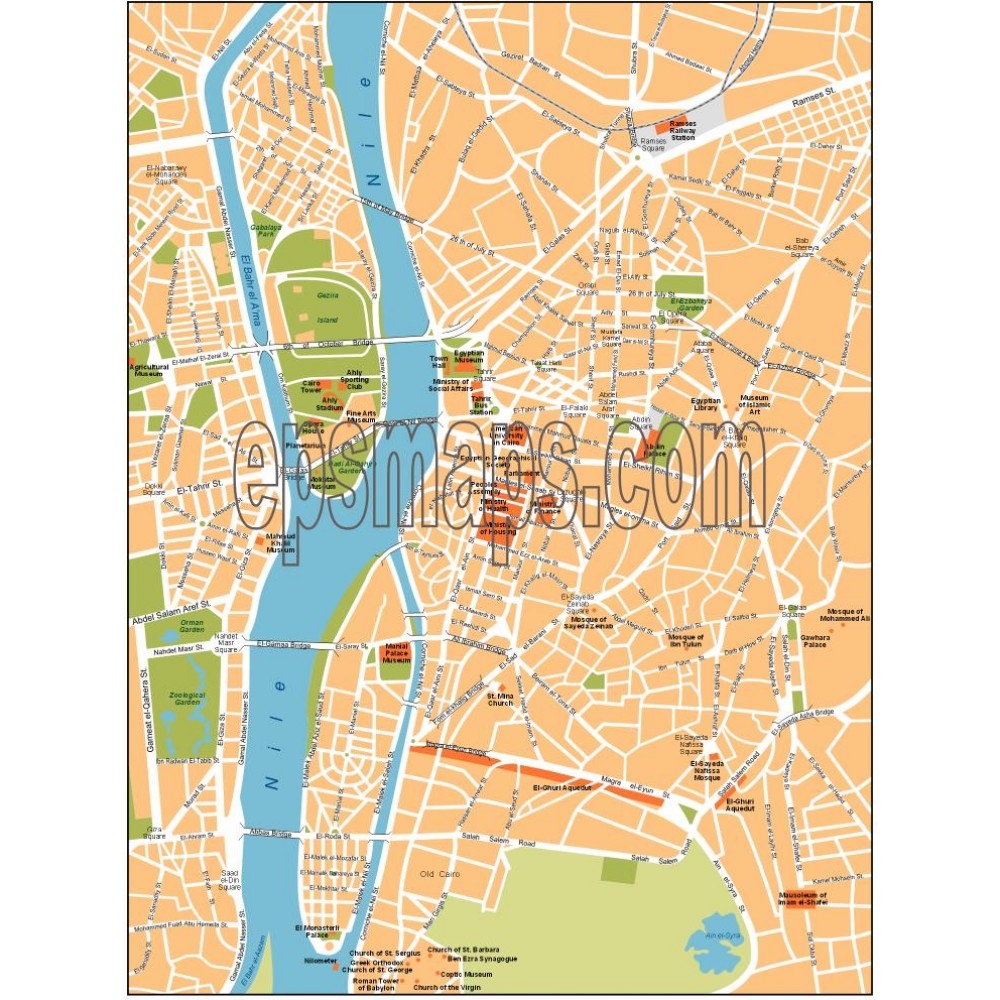 Cairo Map and Cairo Satellite Images