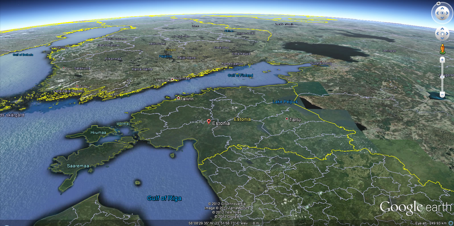 Estonia Map and Estonia Satellite Images