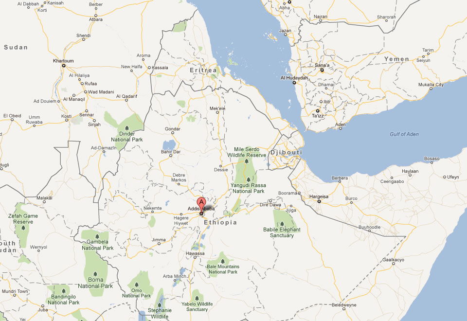 Addis Ababa Map and Addis Ababa Satellite Images