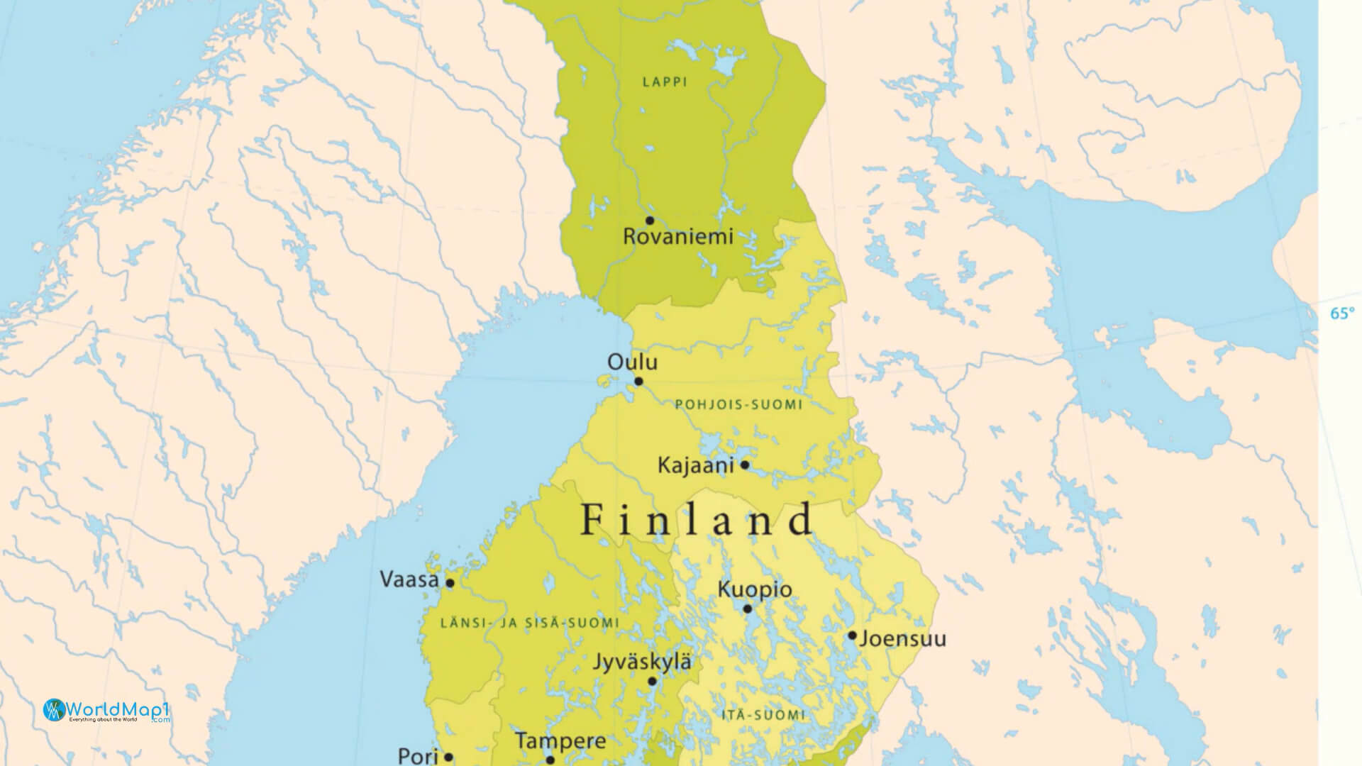 High Detailed Finland Map