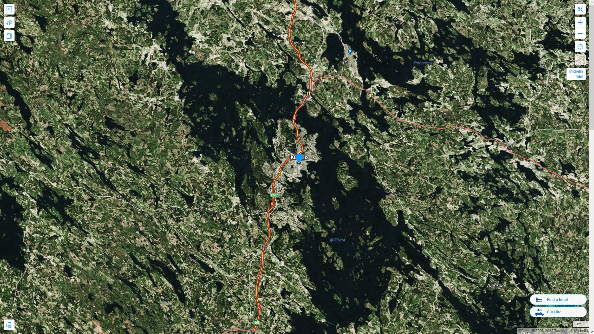 Kuopio Map and Kuopio Satellite Images