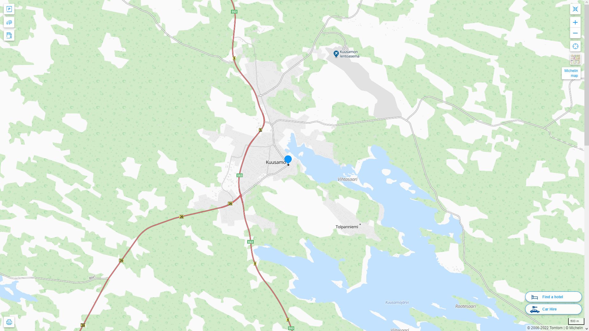Kuusamo Map and Kuusamo Satellite Image