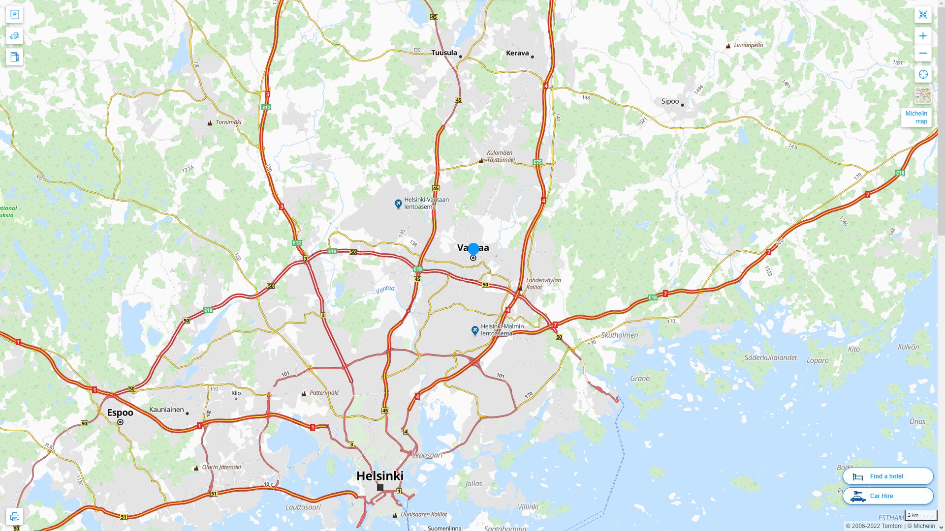 Vantaa Map and Vantaa Satellite Images