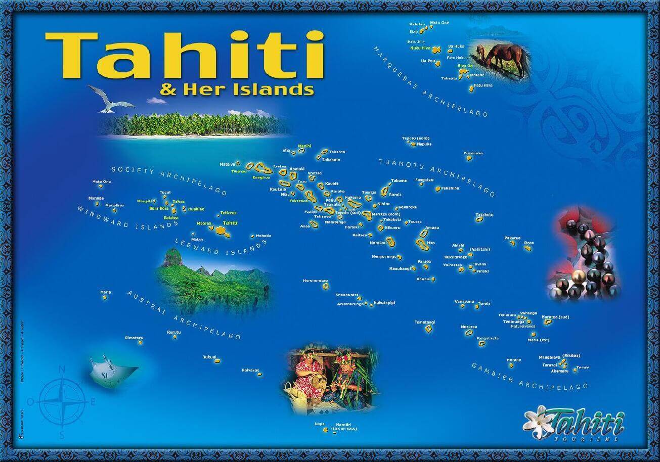 French Polynesia Map and French Polynesia Satellite Images