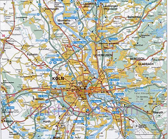 Koln Map and Koln Satellite Image