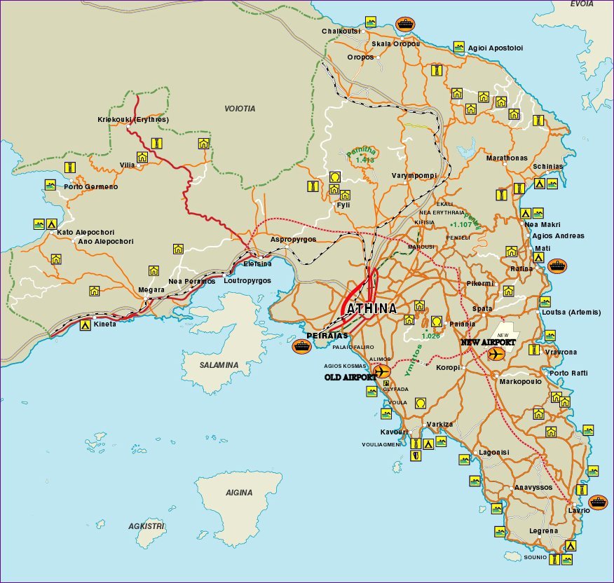 Athens Map - Greece