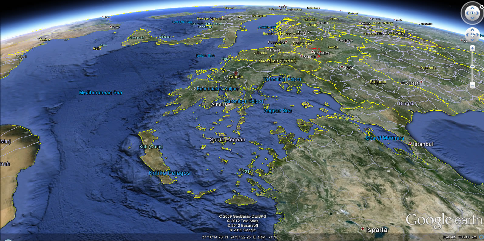 Greece Map and Greece Satellite Images