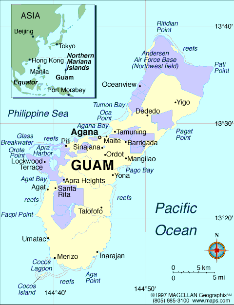 Guam Map and Guam Satellite Images Guam Map and Guam Satellite Images