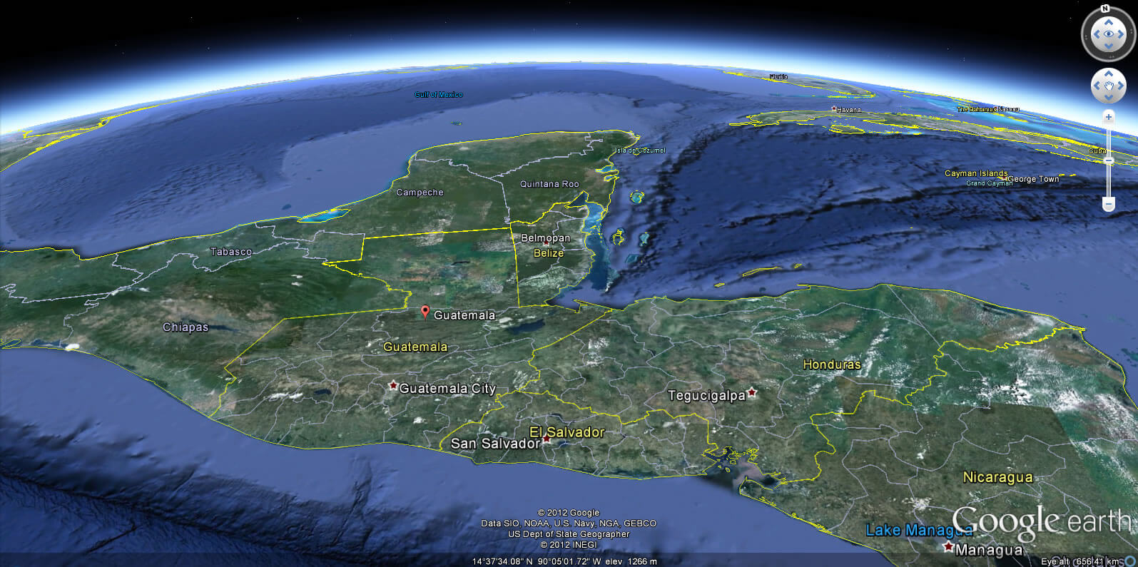 Guatemala Map and Guatemala Satellite Images