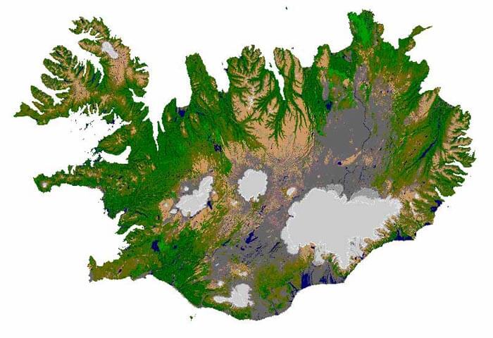 Iceland Map and Iceland Satellite Images