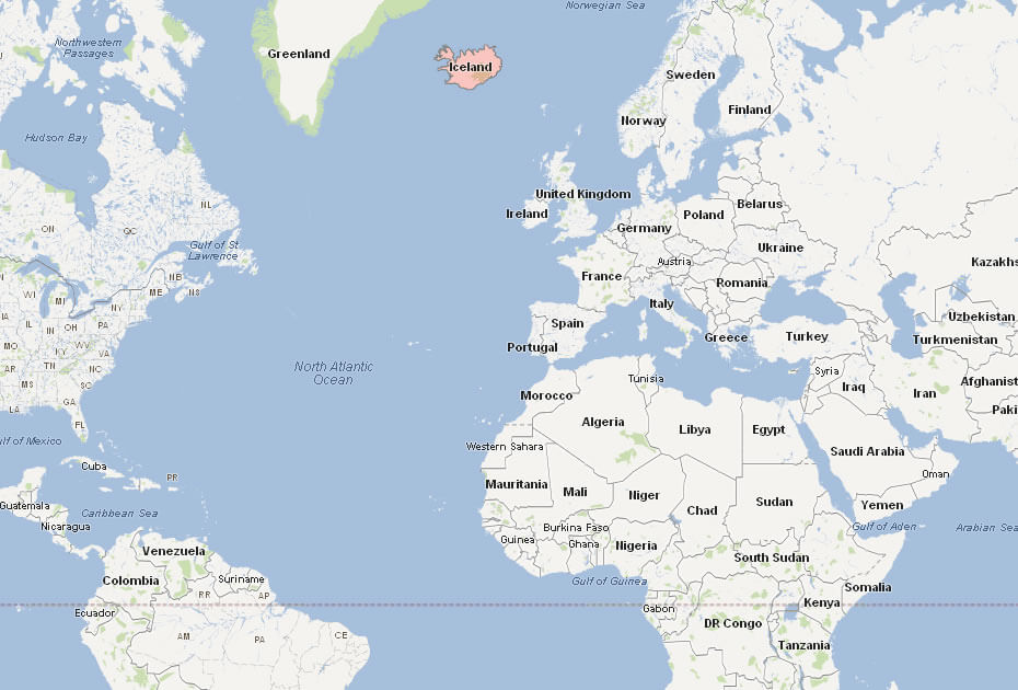 Islandia World Map