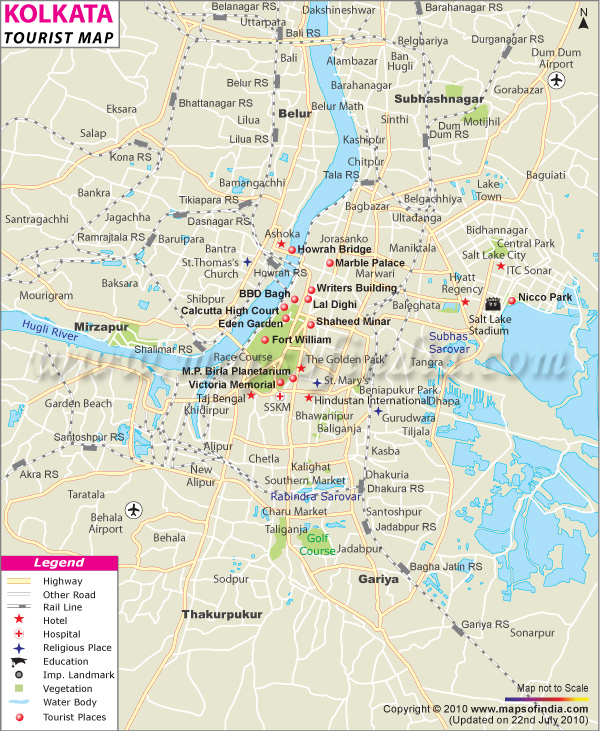 Calcutta Map - India