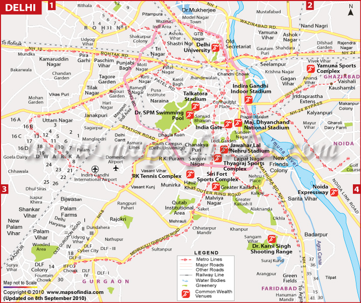 Delhi Map - India