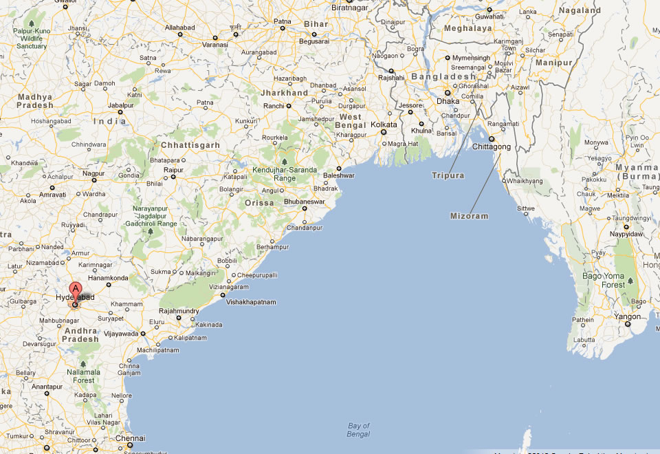Hyderabad Map and Hyderabad Satellite Images