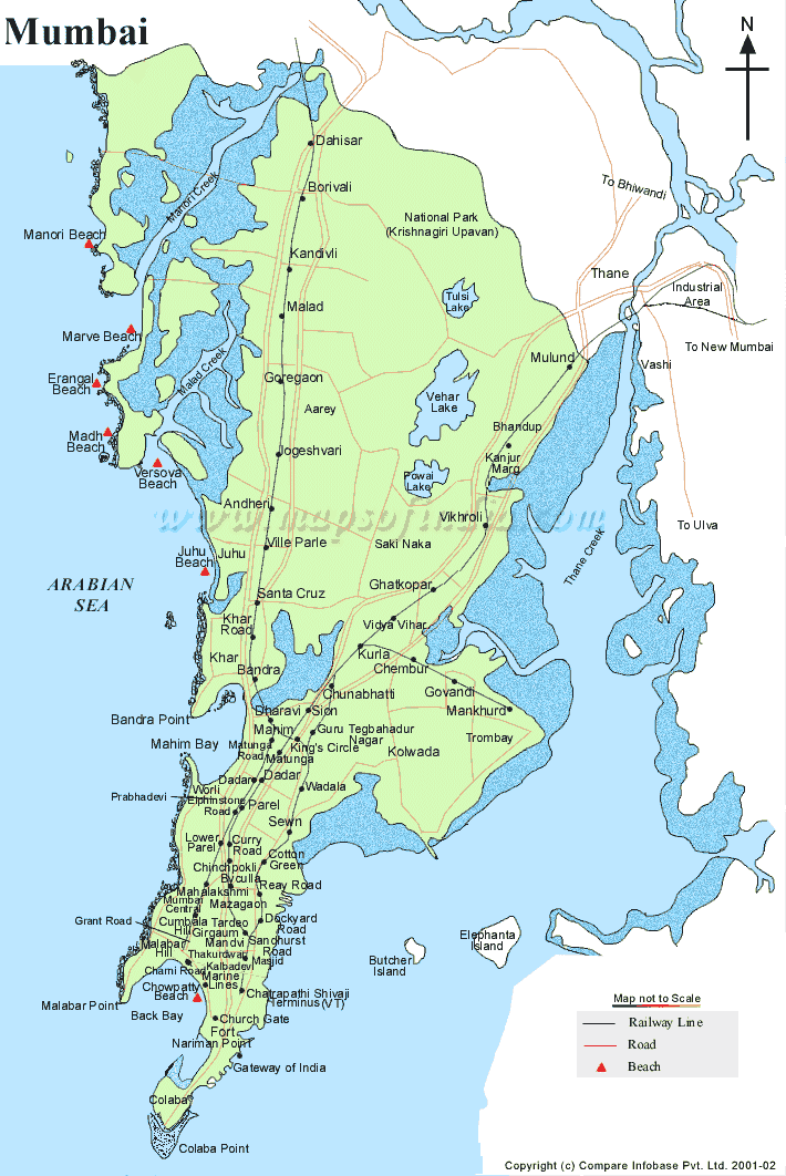 Mumbai Map and Mumbai Satellite Images