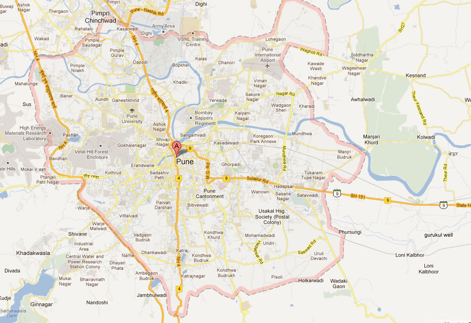 Pune Map and Pune Satellite Image