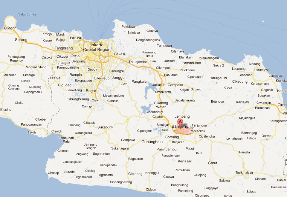 Bandung Map and Bandung Satellite Images