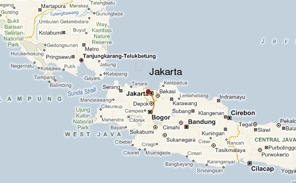 Jakarta Map and Jakarta Satellite Images