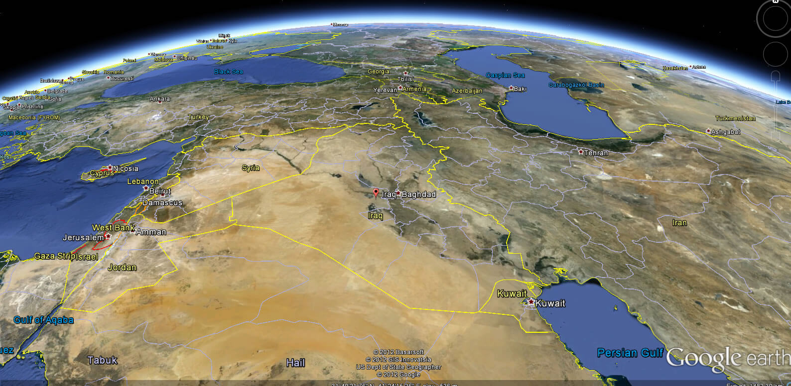 Iraq Map and Iraq Satellite Images
