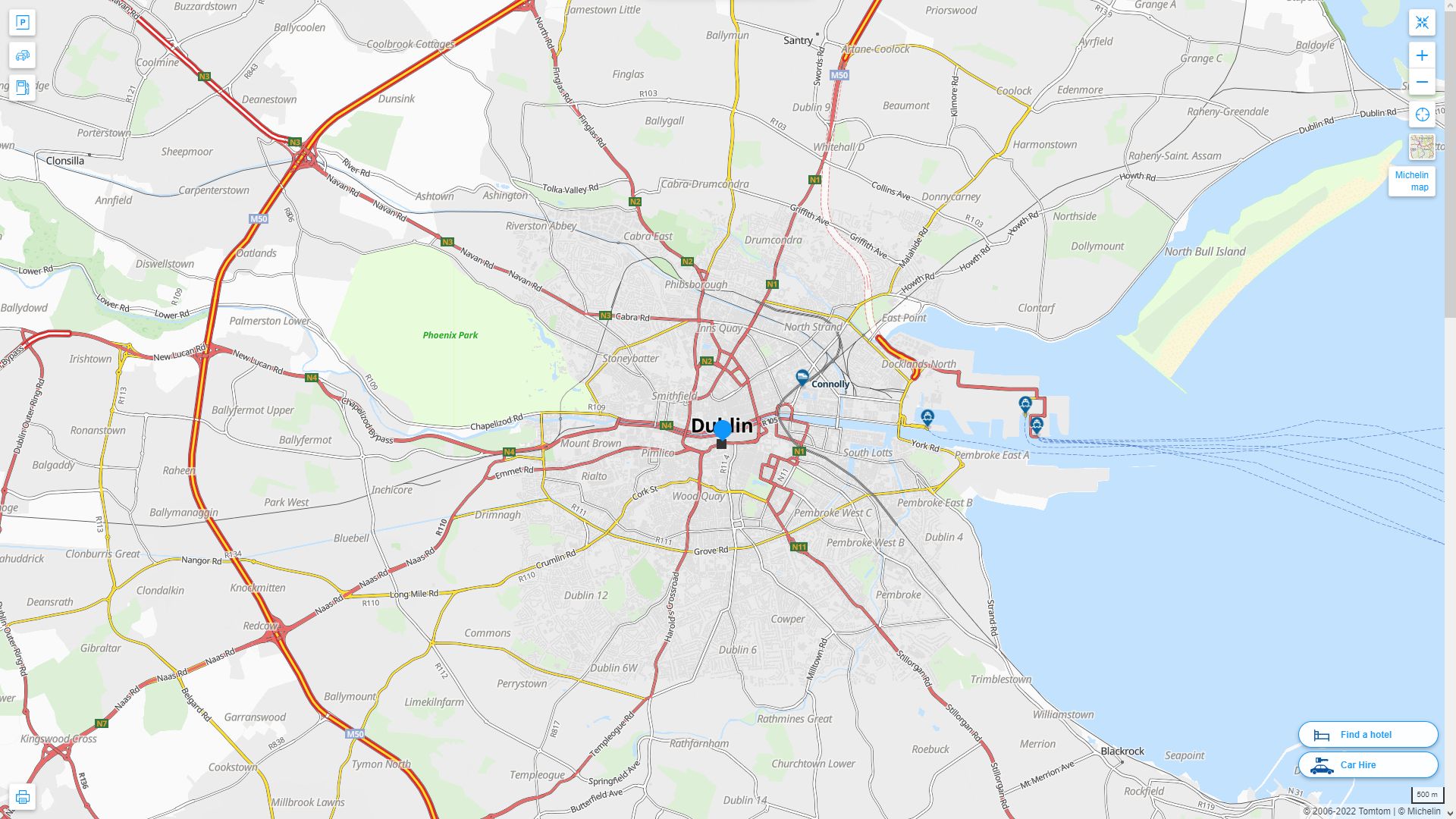 Dublin Map and Dublin Satellite Images
