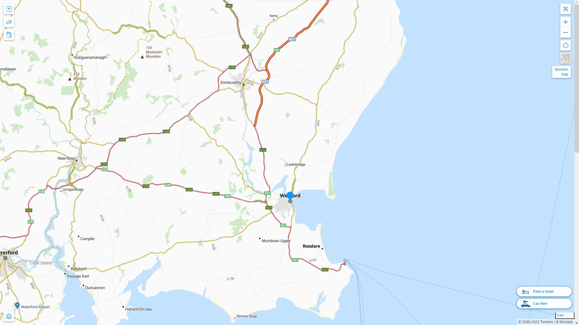 Wexford Map and Wexford Satellite Images
