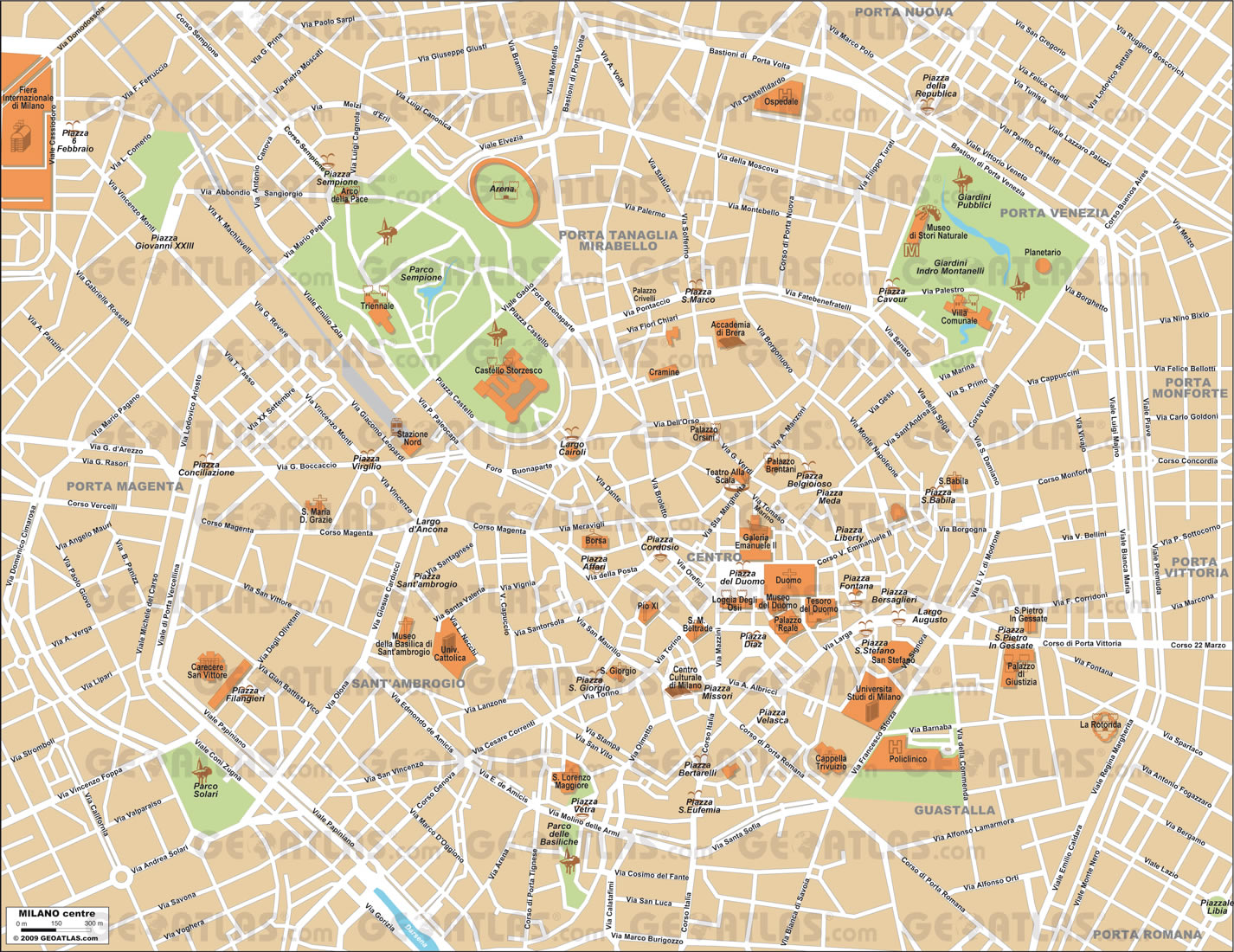Milan Map and Milan Satellite Images