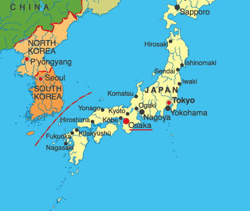 Osaka Map and Osaka Satellite Images