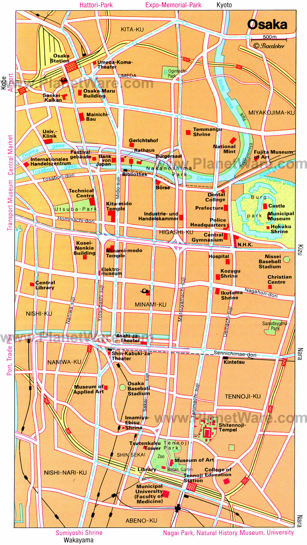 Osaka Map and Osaka Satellite Images