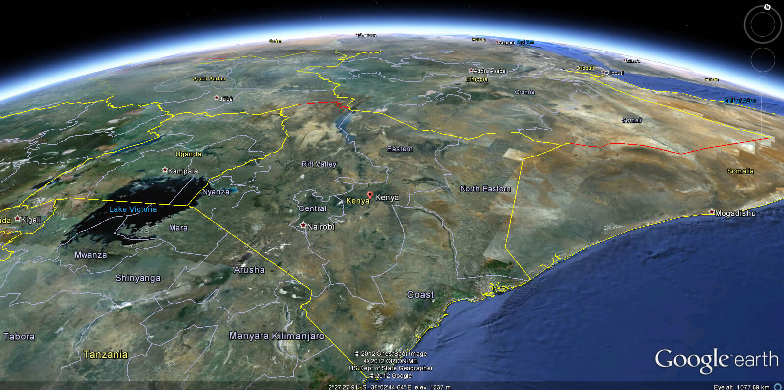 Kenya Map and Kenya Satellite Image