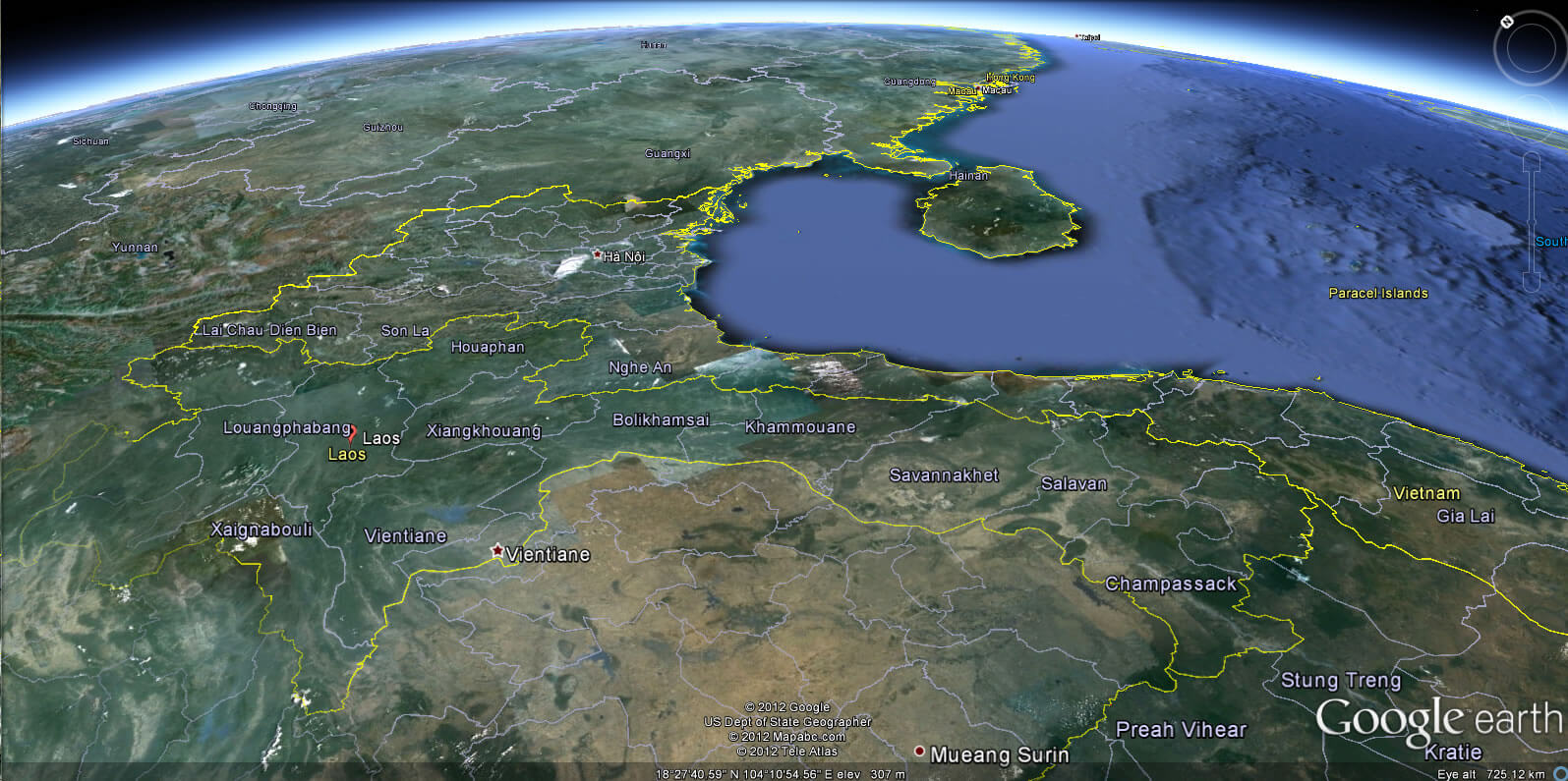 Laos Map and Laos Satellite Image