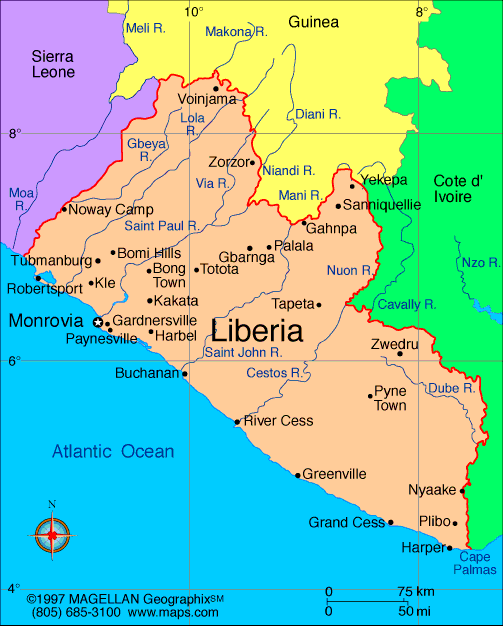 Monrovia Map - Liberia