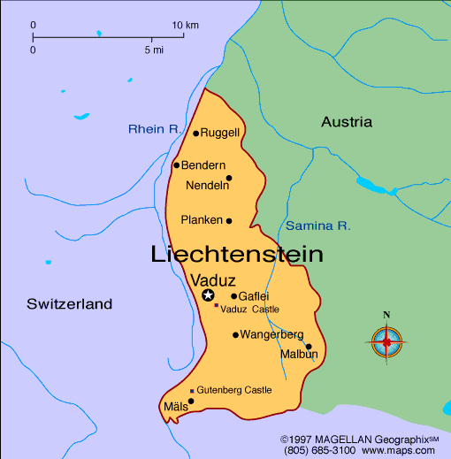 Liechtenstein Map and Liechtenstein Satellite Image Liechtenstein Map and Liechtenstein Satellite Image