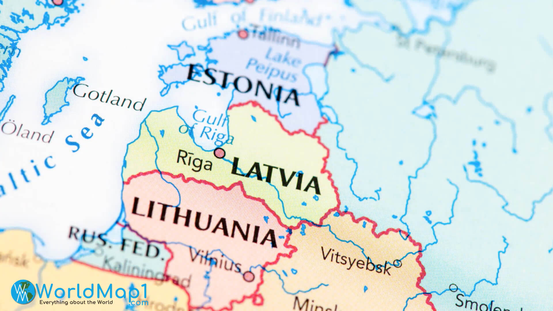 Lithuania Free Printable Map