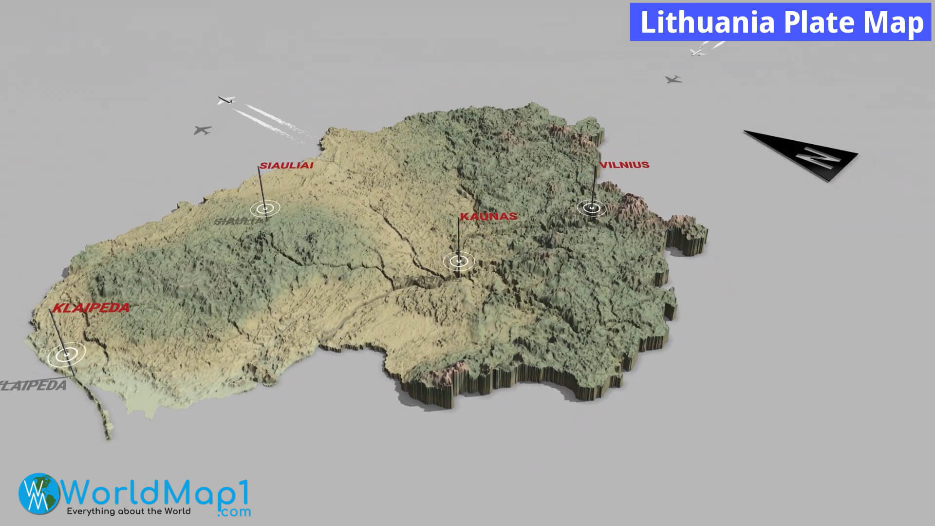 Lithuania Free Printable Map