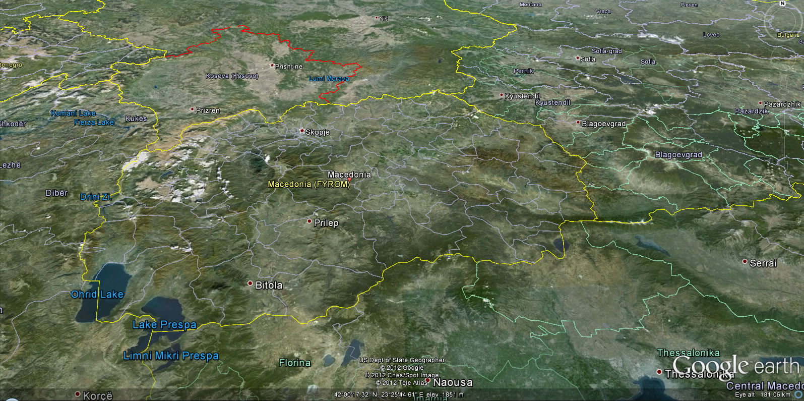 Macedonia Map and Macedonia Satellite Images